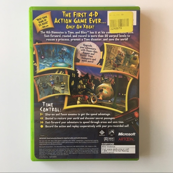 Xbox | Video Games & Consoles | Xbox Blinx The Time Sweeper Game | Poshmark